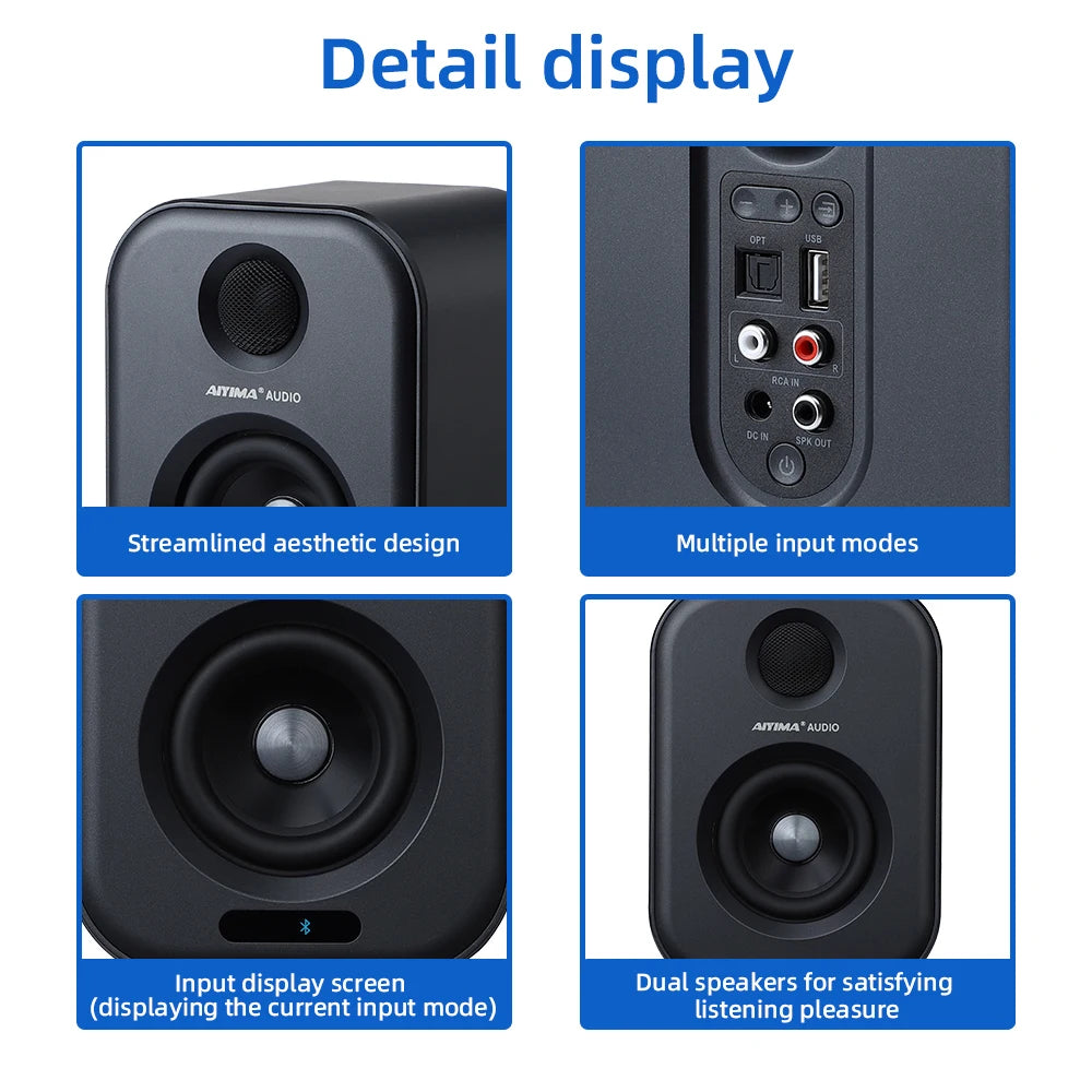 AIYIMA Active Dual-Mode Bookshelf Speakers